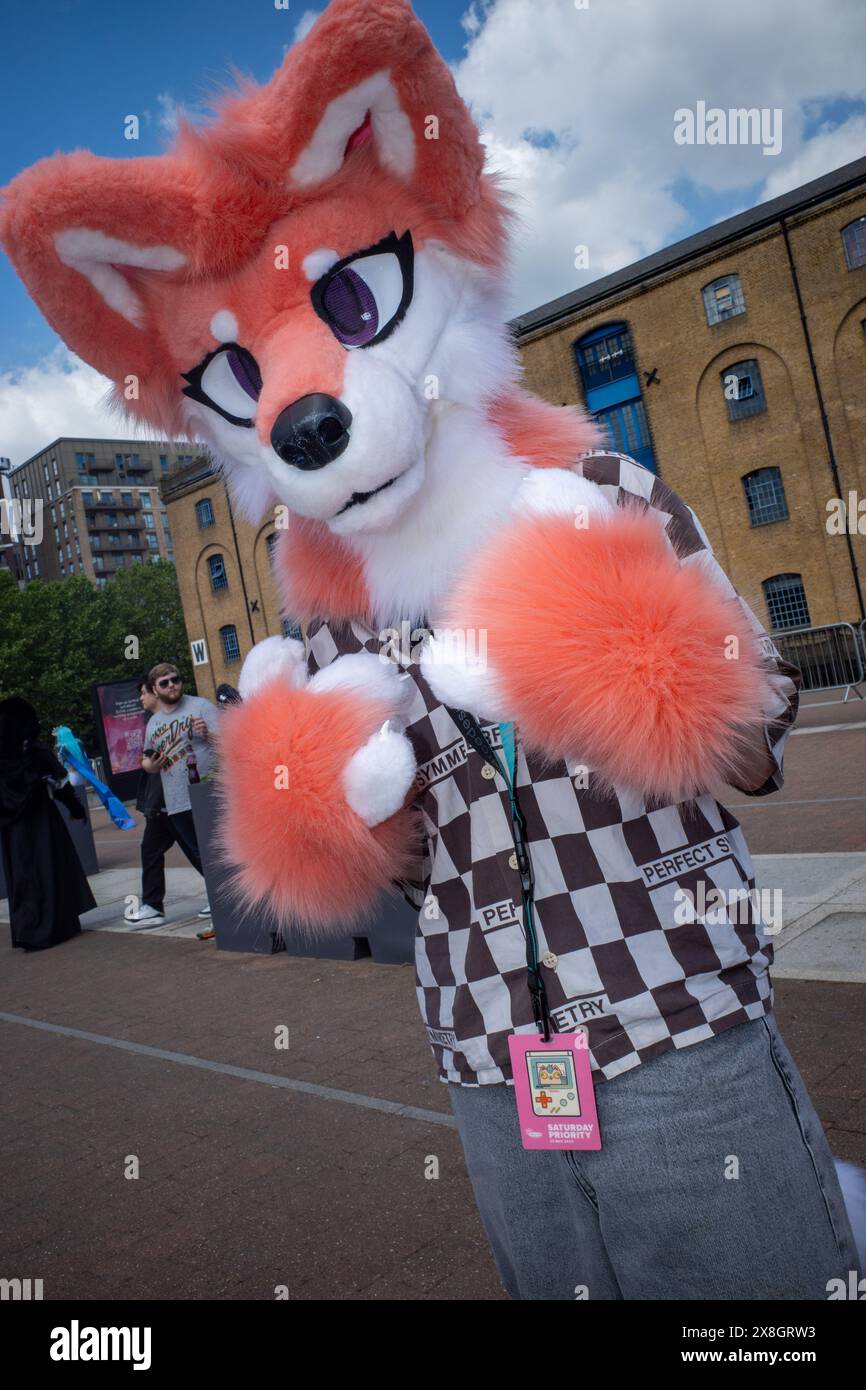 London, UK, 25th May, 2024. A furry attending the 2nd day of Comic Con ...