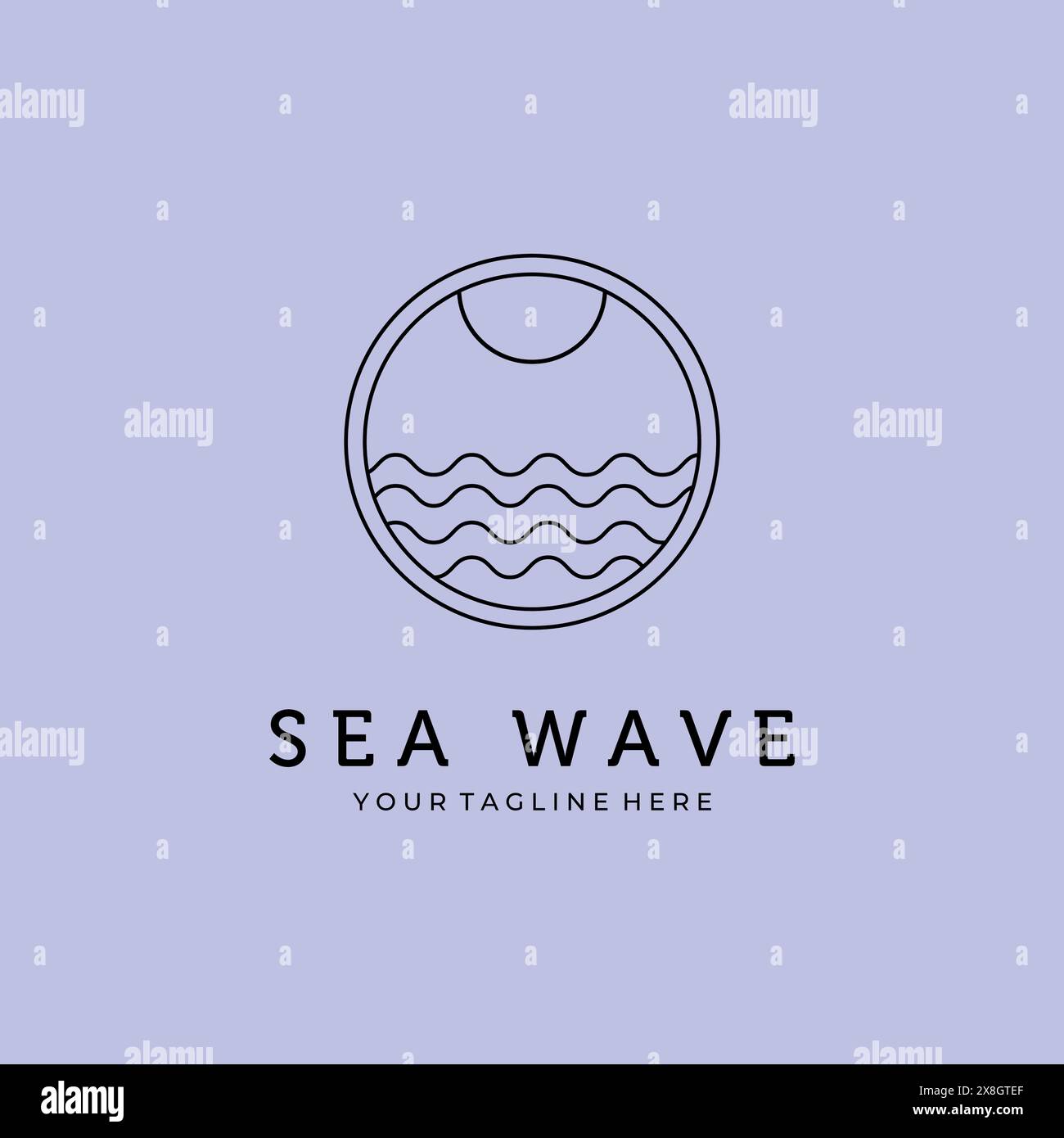 Surf vector icon linear Stock Vector Images - Alamy