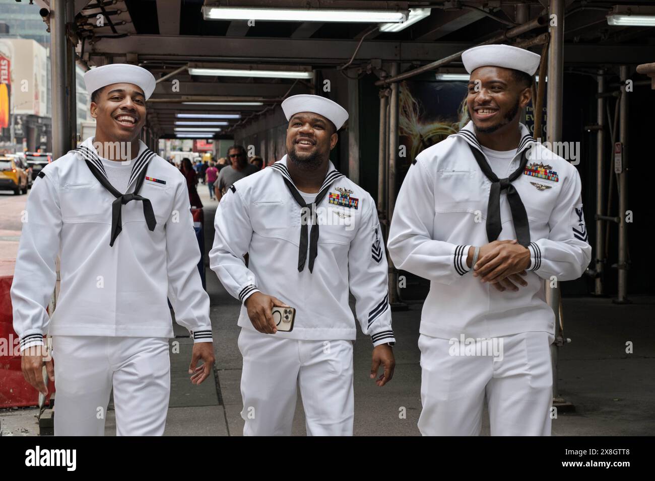 New York, New York, USA. 23rd May, 2024. Sailors from the US Navy visit ...