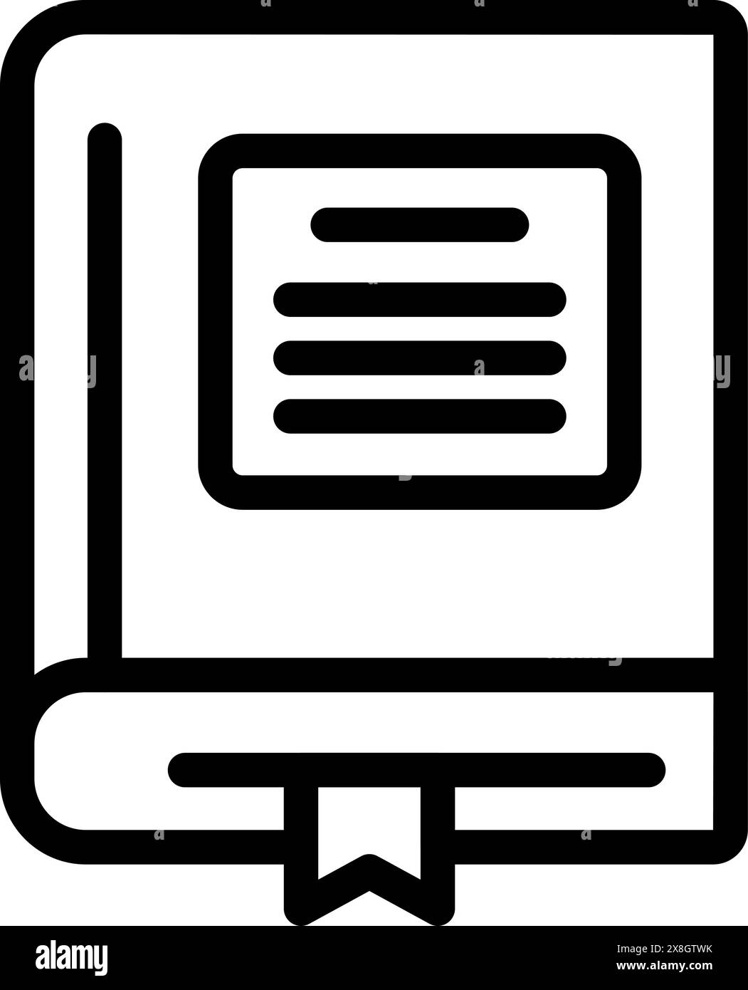 Line drawing of an open book icon, perfect for educational and literary ...