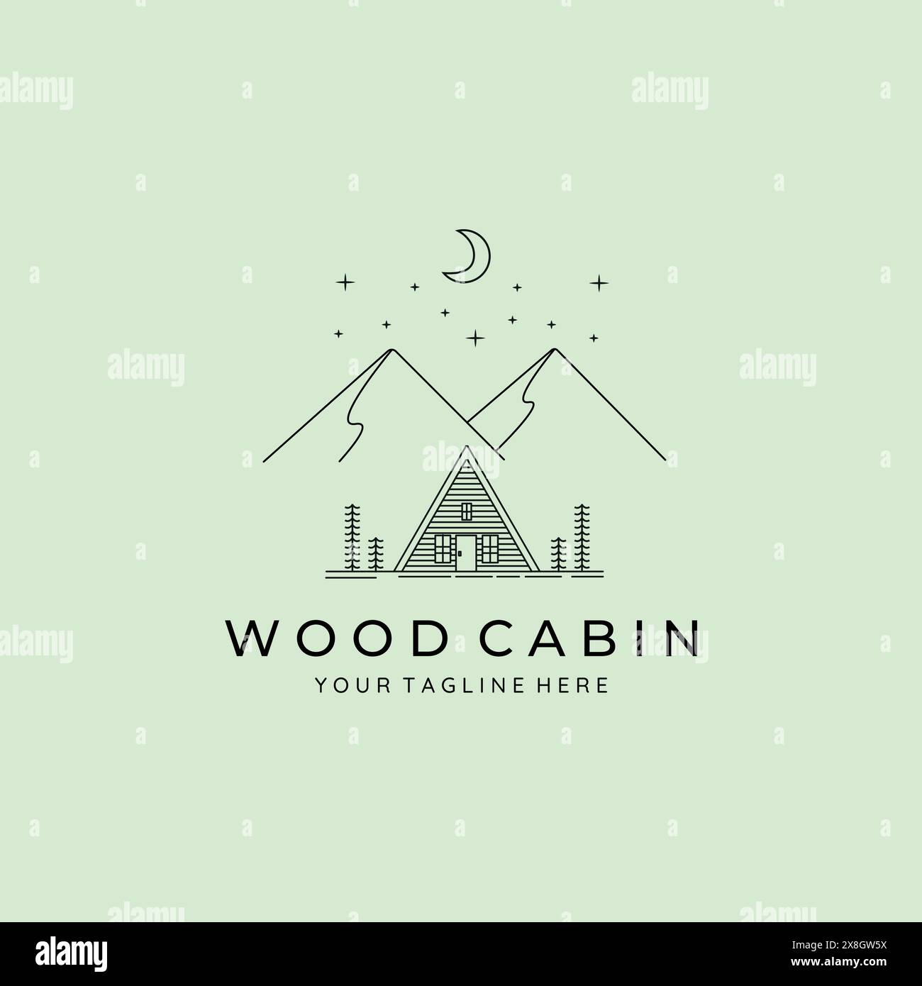 Cabin logo vector illustration design Stock Vector Image & Art - Alamy