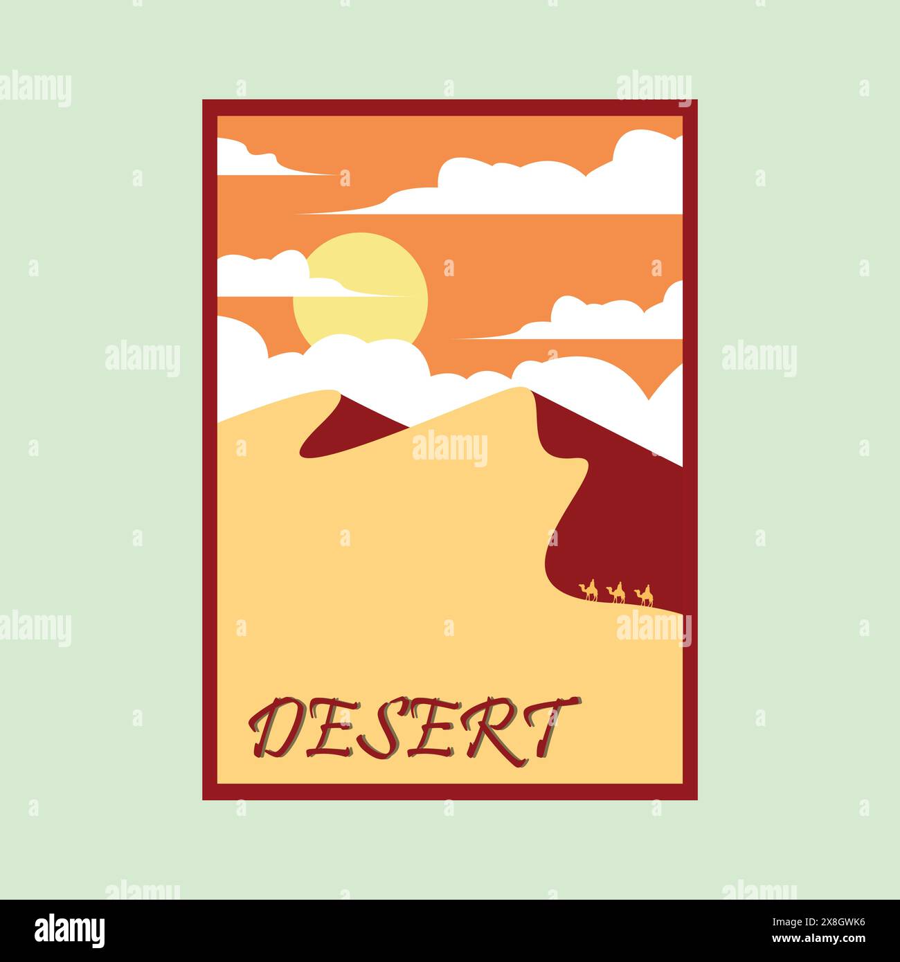 Vintage africa travel poster Stock Vector Images - Alamy