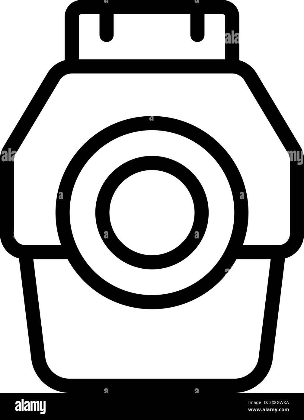 Professional dslr camera icon in black and white for digital ...
