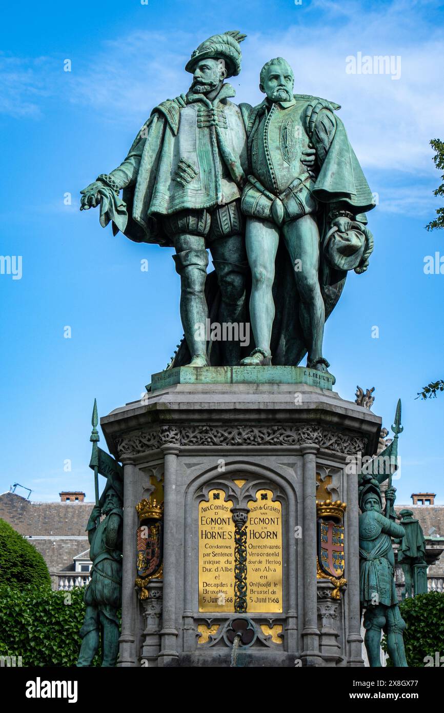 Egmont and Hoorn Monument in Brussels, Belgium Stock Photo - Alamy