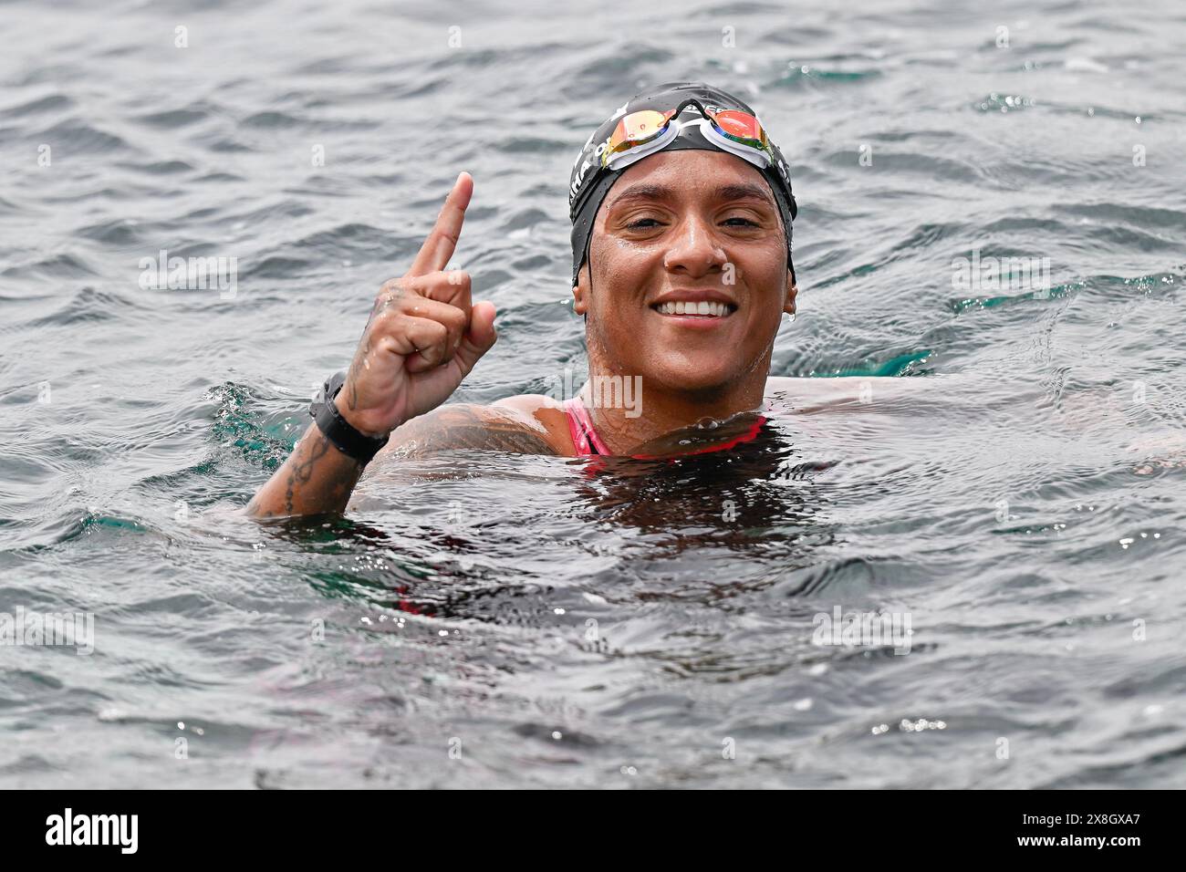 Ana Marcela Cunha of Brazil competes in the Women's 10 km during World ...