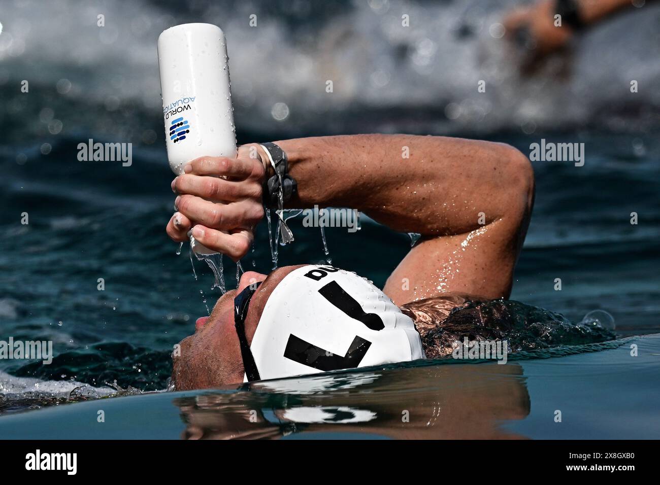 Biodegradable bottle during World Aquatics Open Water Swimming World ...