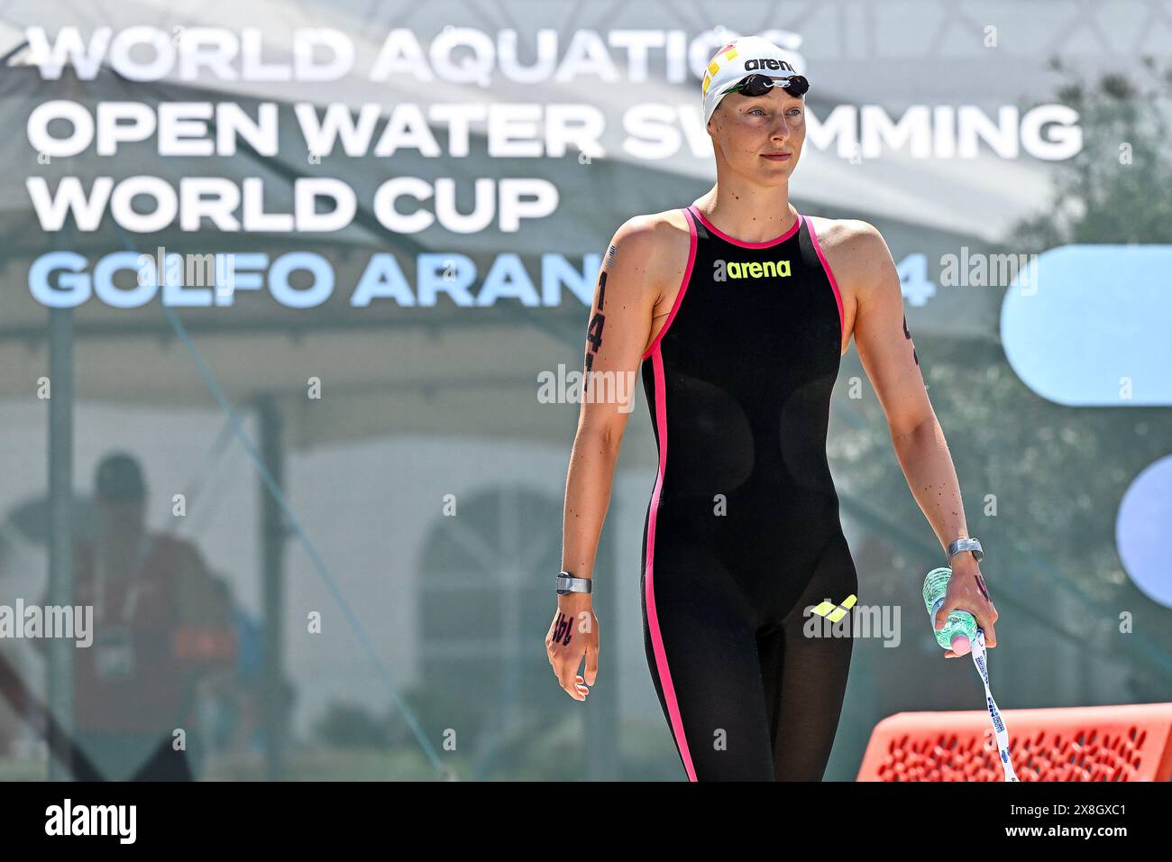 Leonie Beck of Germany prepares to compete in the Women's 10 km during ...