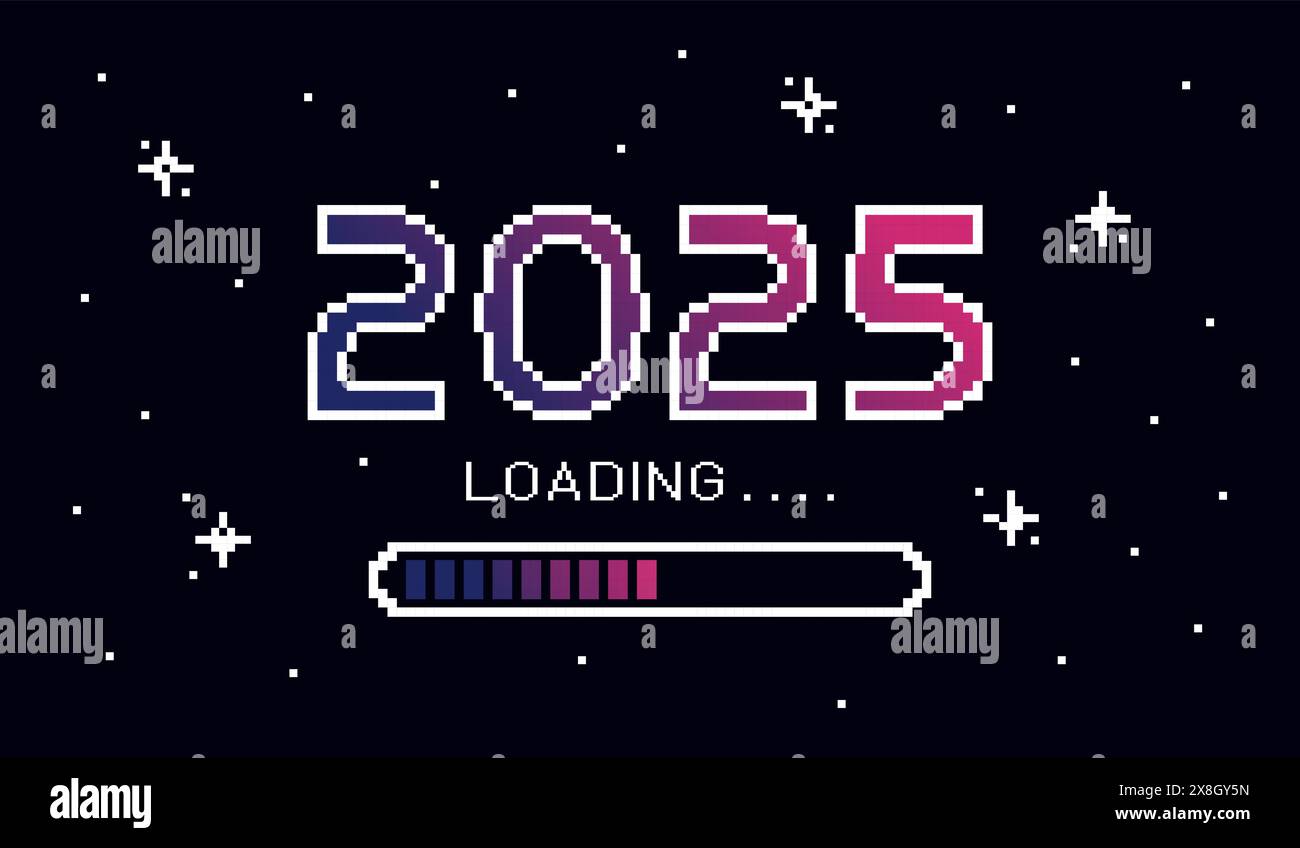 Pixel sparkling golden stars seamless border vector illustration Stock Vector Image & Art - Alamy