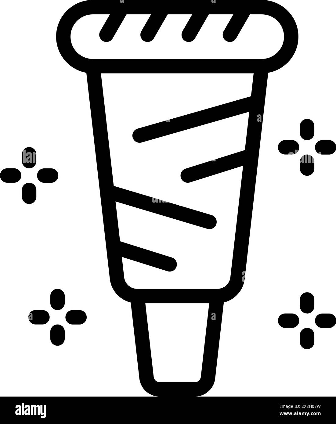 Black and white line art of a party popper icon, depicting celebration ...