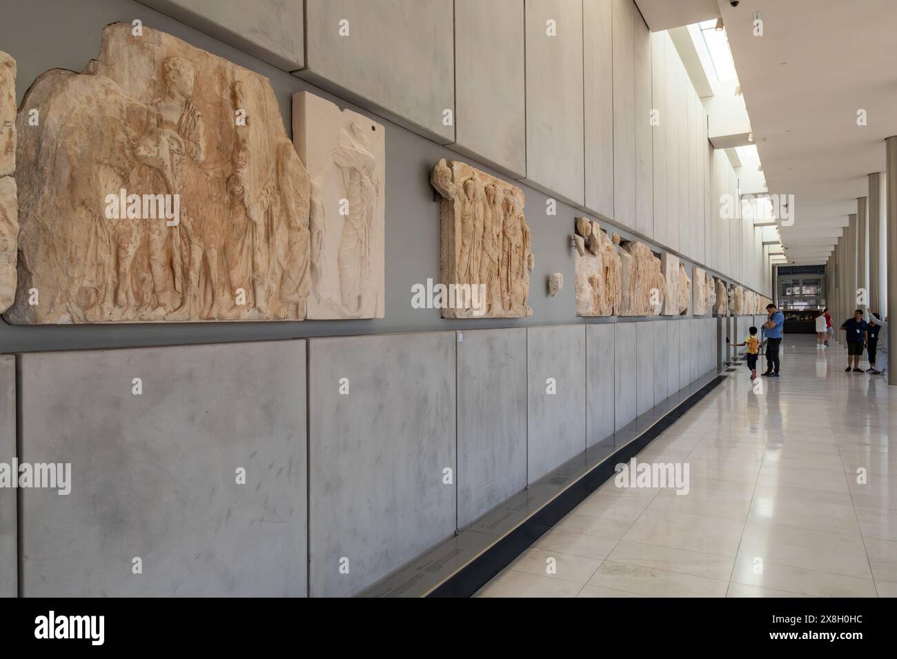 Fragment of the Parthenon frieze, The Acropolis of Athens, 5th Century BC.The Acropolis Museum ...