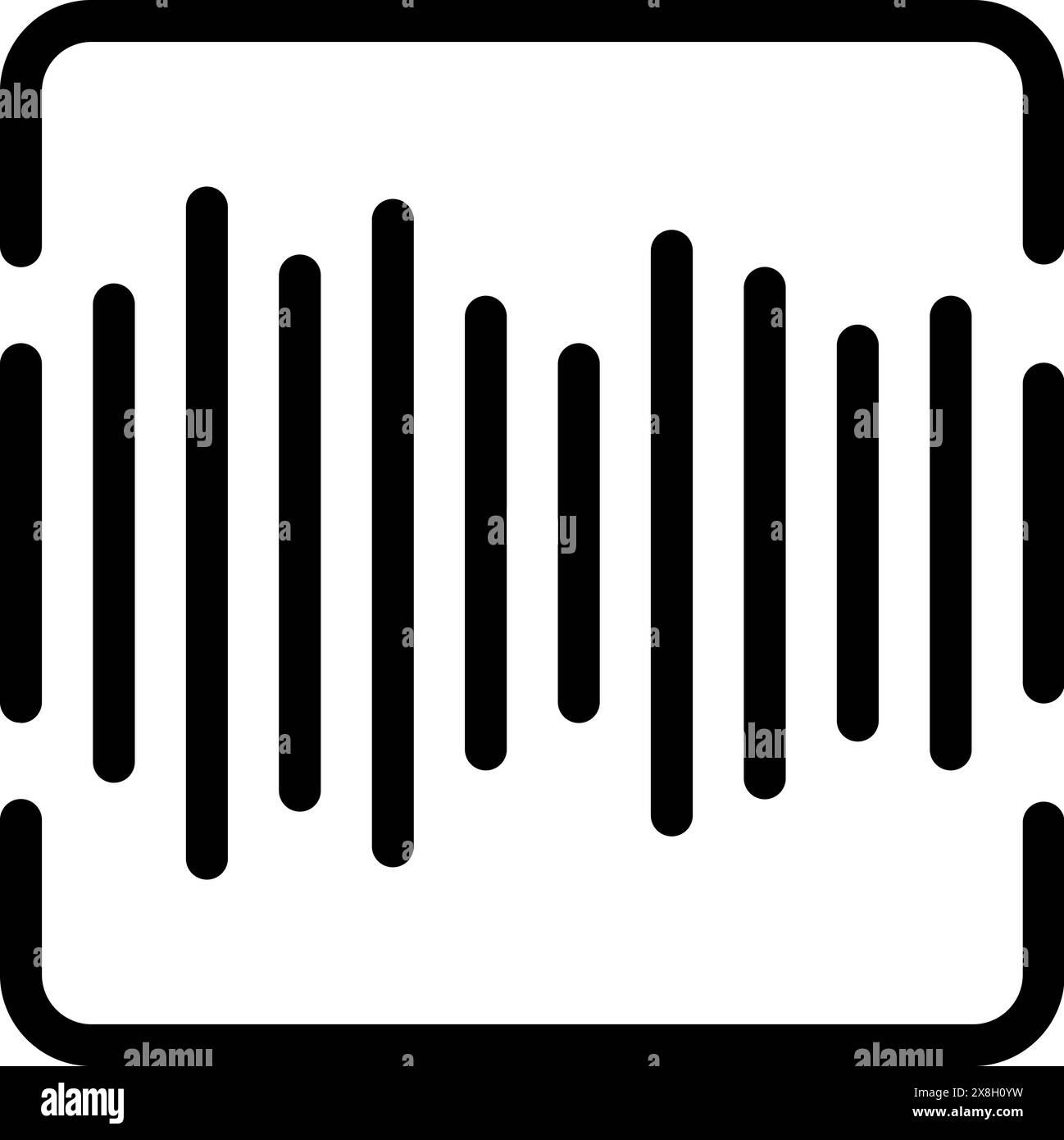 Vector illustration of a simple black and white barcode icon suitable ...