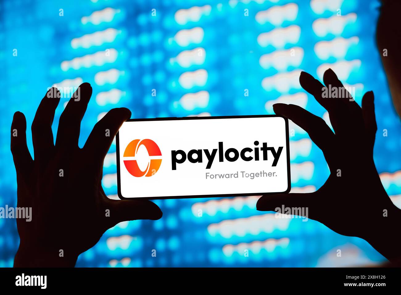 In this photo illustration, the Paylocity Holding Corporation logo is ...