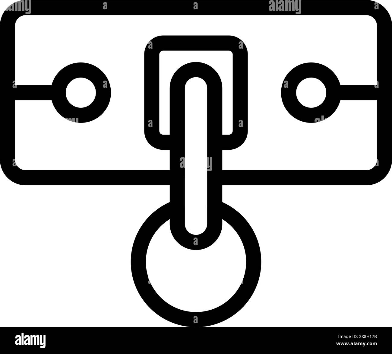 Vector illustration of a bubble level tool in a simple line art style ...