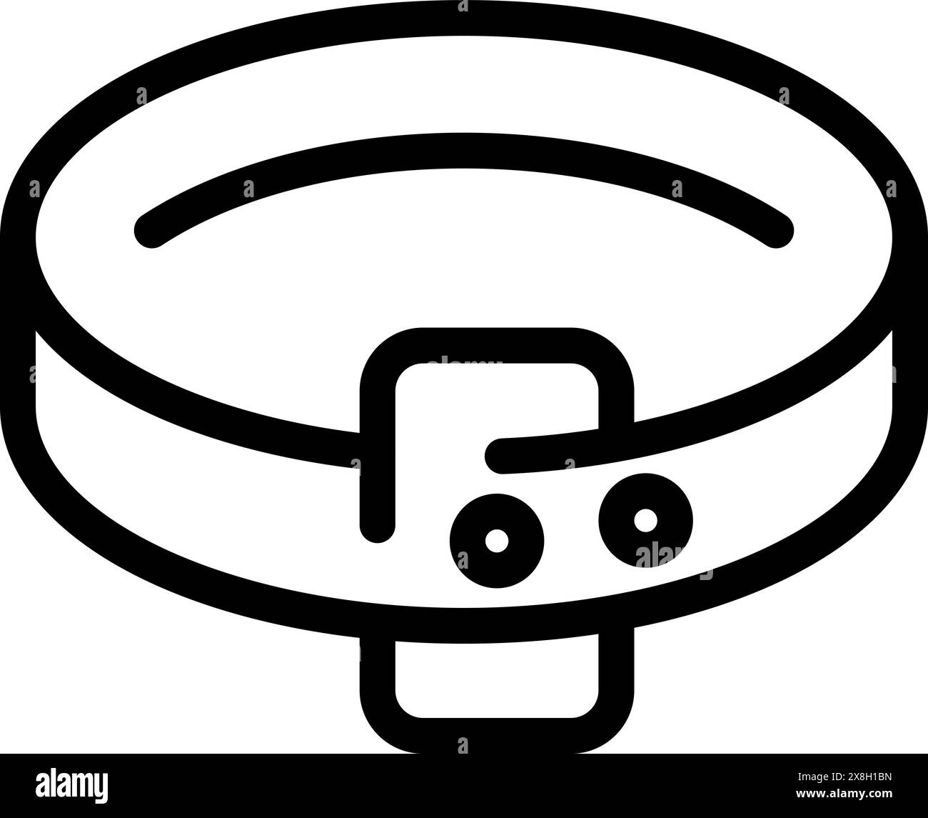 Vector illustration of a belt in a simple line art style, isolated on a ...