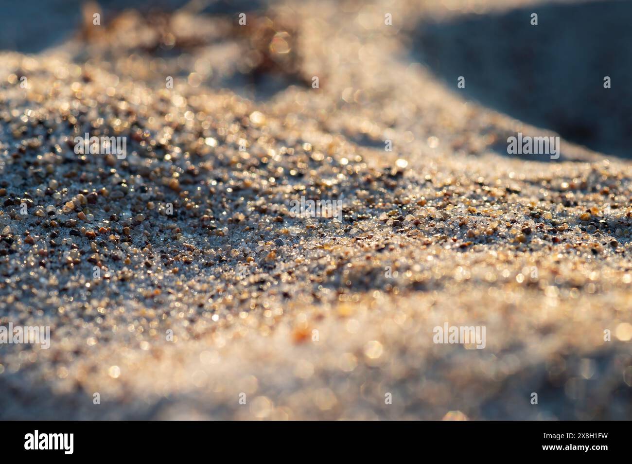 Close-up of natural sand patterns creating soft, wave-like textures on ...