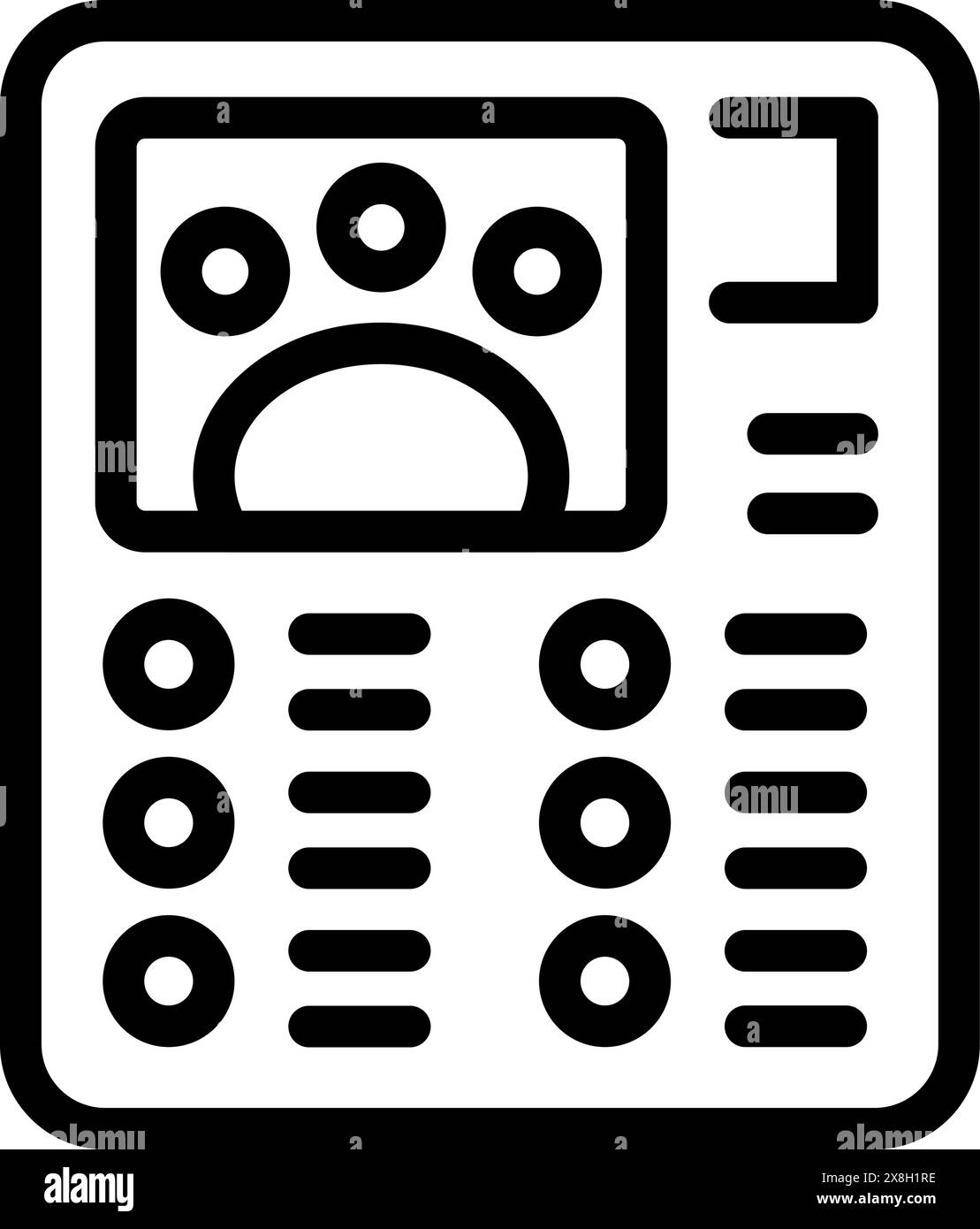 Black and white cartoon vector illustration of a simple graphic cartoon ...