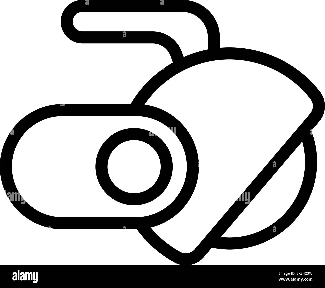 Vector illustration of a single line art stage spotlight icon, suitable ...