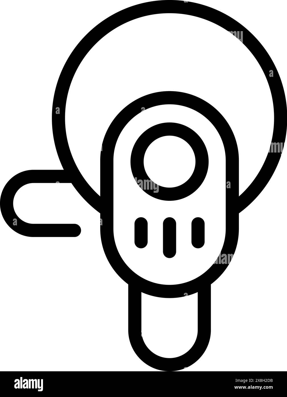 Handheld electric mixer icon in simple minimalist design for ...