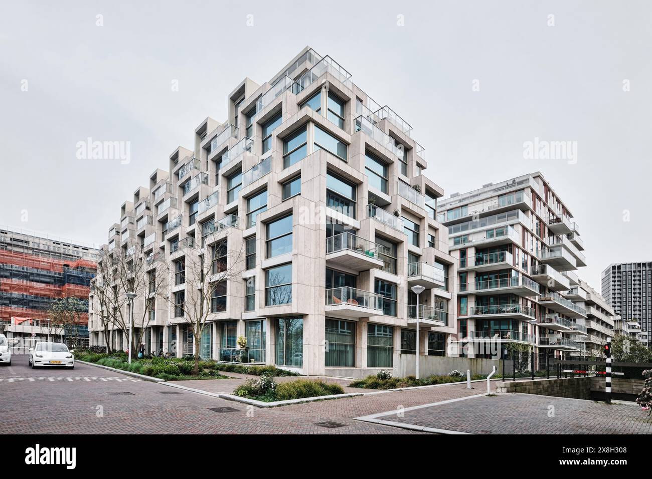 Netherlands, Amsterdam - April 6, 2024: Modern apartment building ...