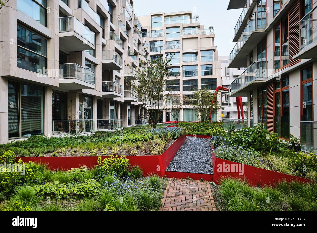 Netherlands, Amsterdam - April 6, 2024: Modern apartment building ...