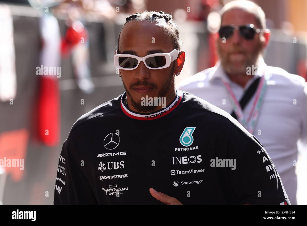 Monaco, Monaco. 25th May, 2024. Lewis Hamilton of Mercedes AMG Petronas ...