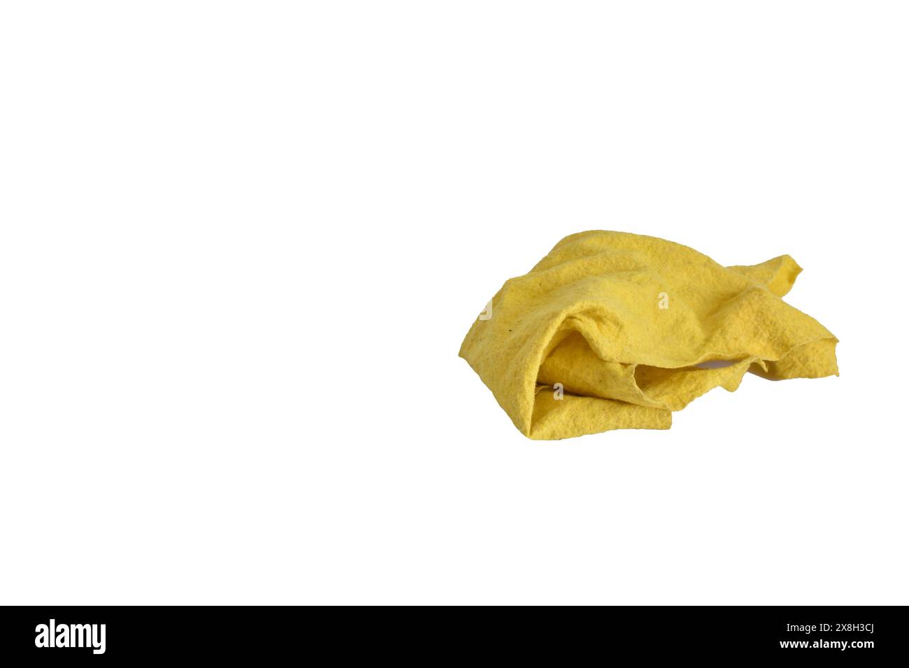 A crumpled, dirty yellow microfiber cloth Stock Photo - Alamy