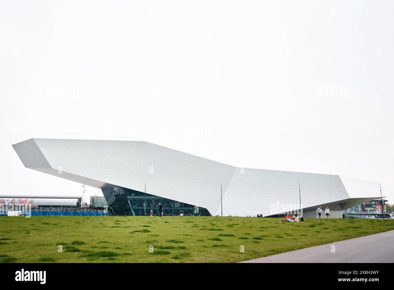 Netherlands, Amsterdam - April 6, 2024: The futuristic building shape ...
