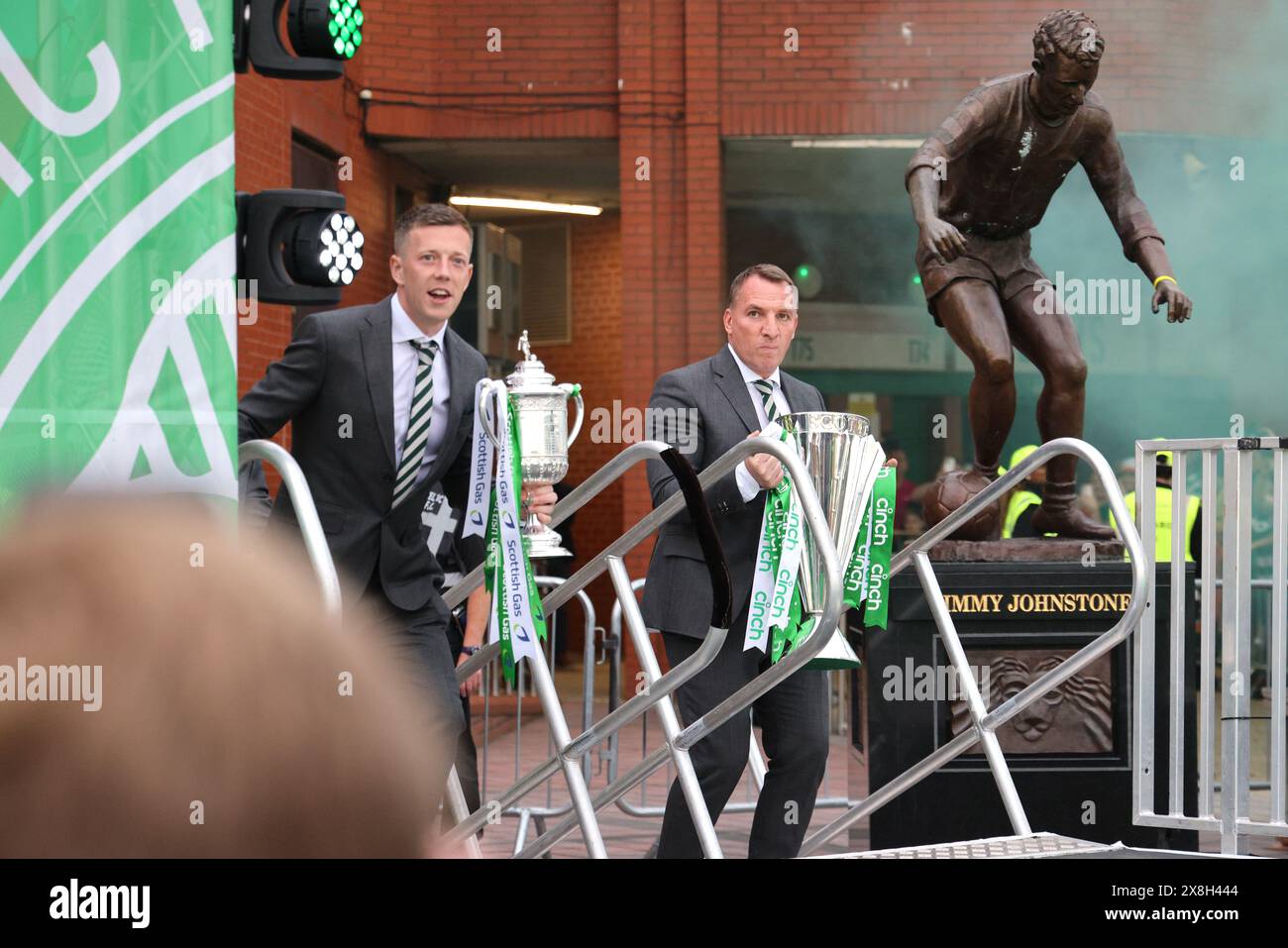 Celtic's Callum McGregor (left) with the Scottish Gas Scottish Cup and ...