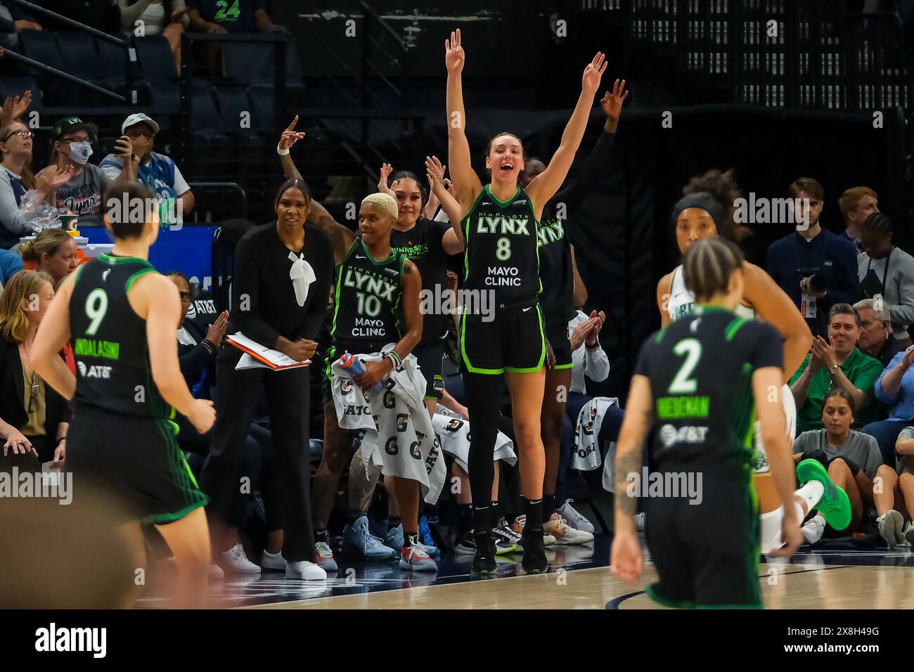 Minneapolis, Minnesota, USA. 25th May, 2024. Minnesota Lynx forward ...