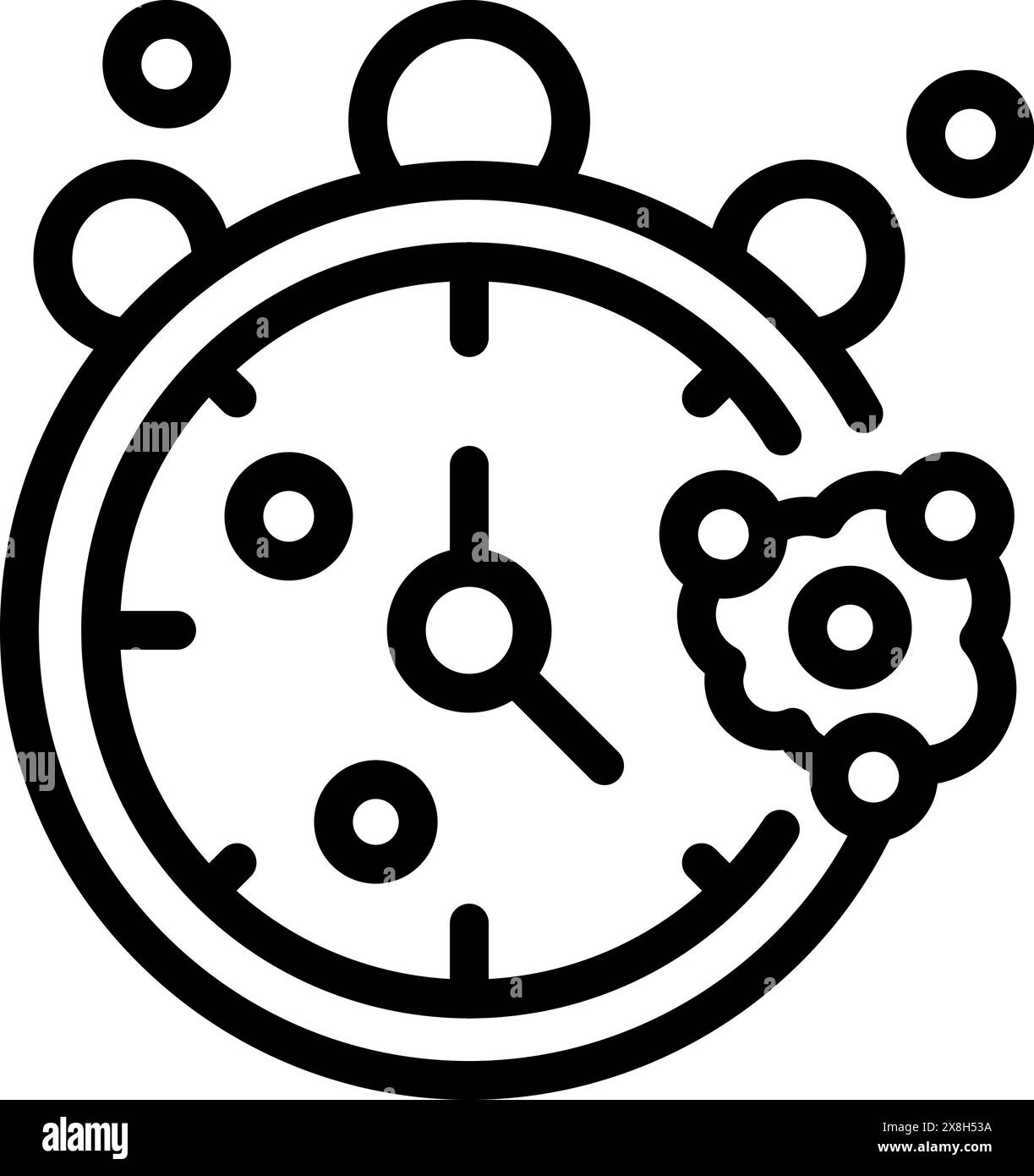 Simple line drawing of a stopwatch, perfect for time management ...