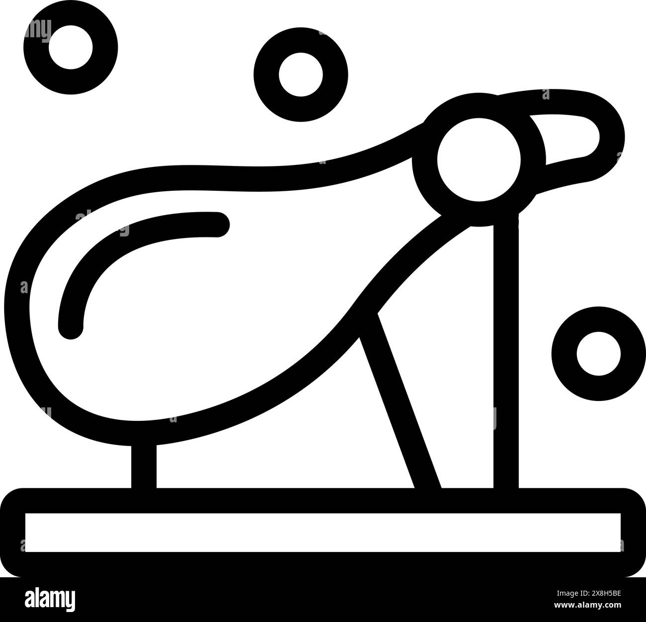 A simple black and white vector illustration of a newton's cradle ...