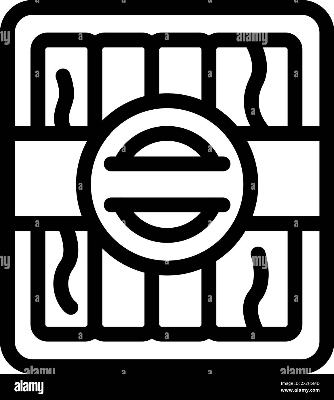 Bold, highcontrast abstract geometric shape with central symmetry ...