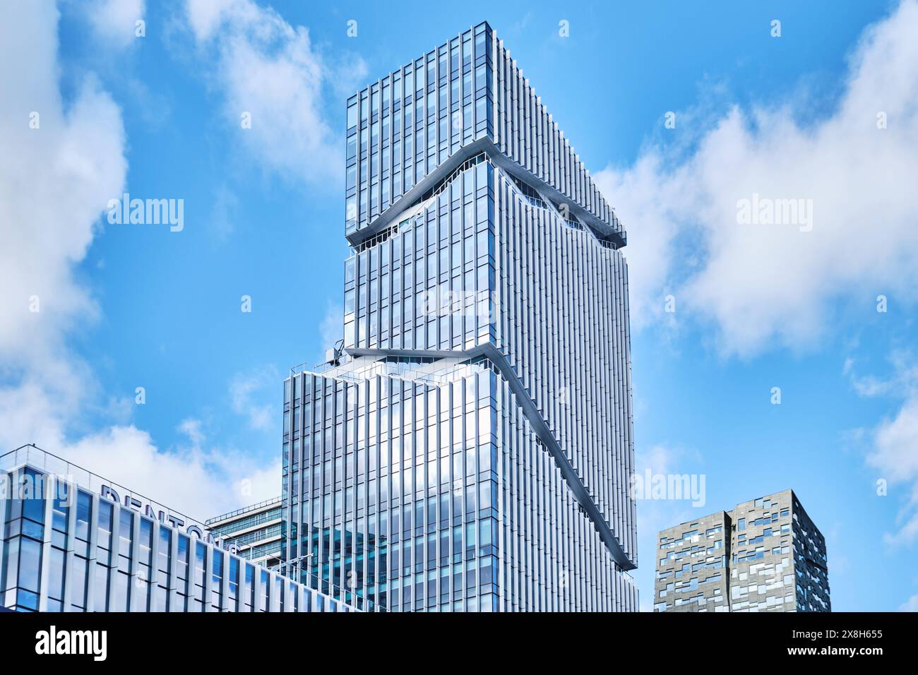 Netherlands, Amsterdam - April 7, 2024: Zuidas financial district with ...