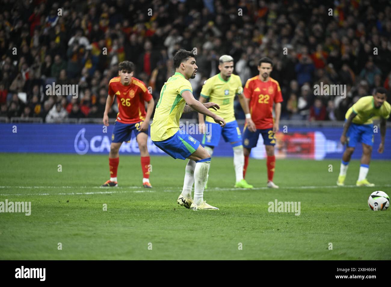 Madrid-Spain, March 26, 2024, Player Lucas Paqueta in action during a ...