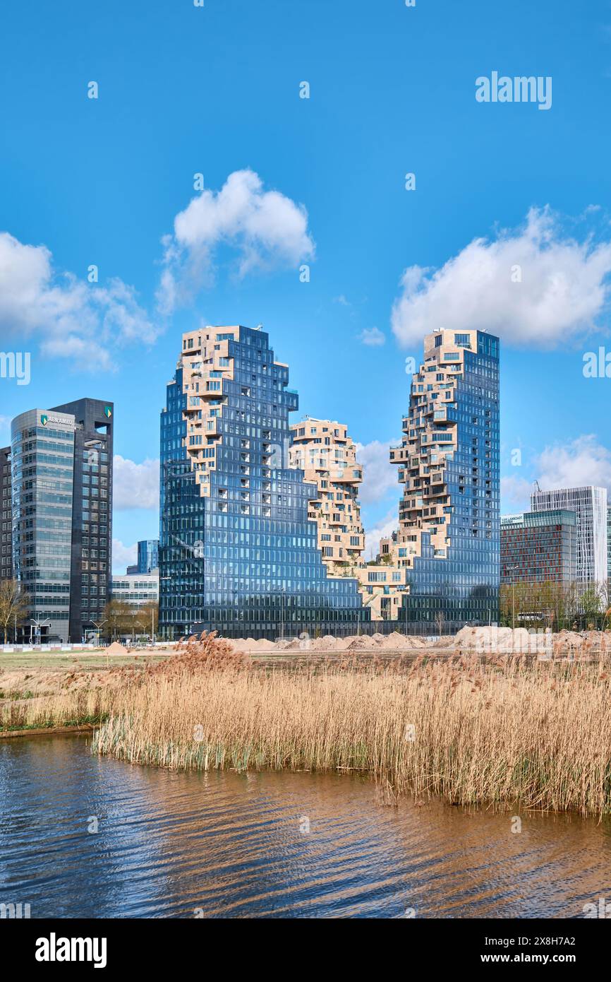 Netherlands, Amsterdam - April 10, 2024: Iconic residential towers ...