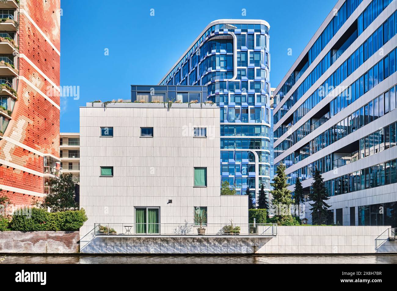 Netherlands, Amsterdam - April 07, 2024: Modern concrete cubic ...