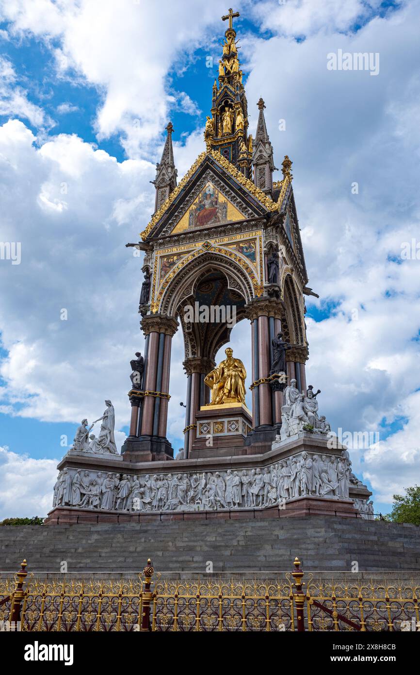 Albert Memorial Kensington Gardens London. Memorial to Queen Victoria's ...