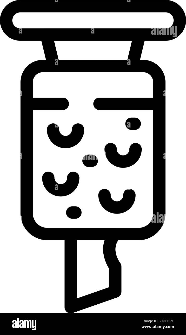 Minimalist flat design intravenous drip icon illustration with vector ...
