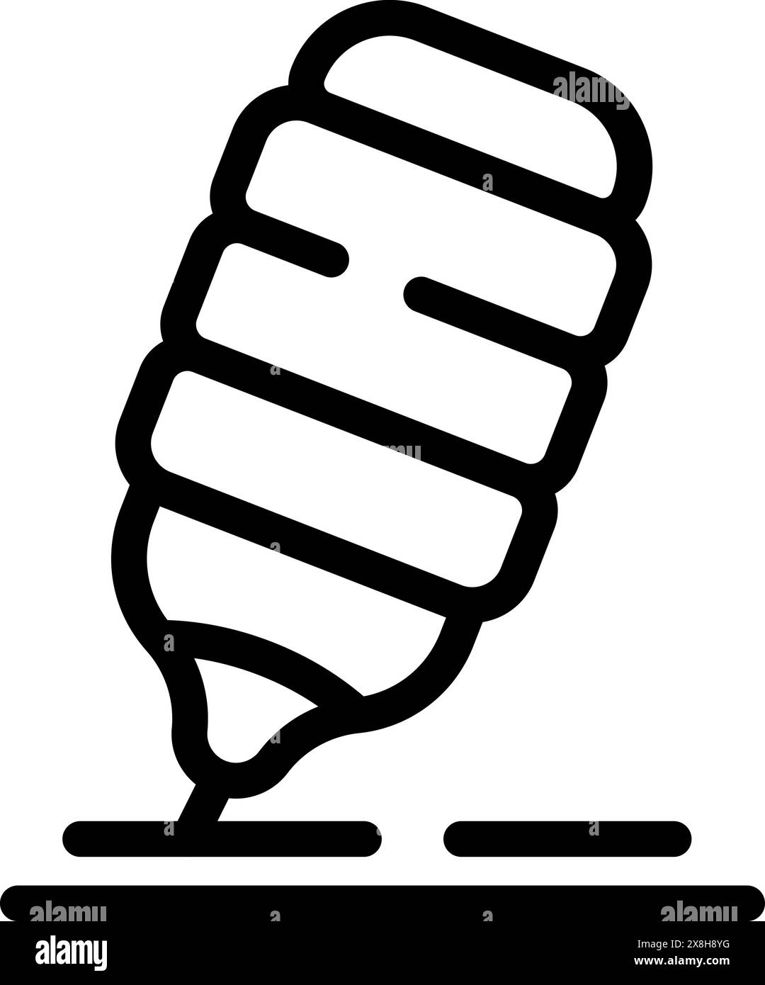 Vector illustration of a simple tornado icon in black and white ...