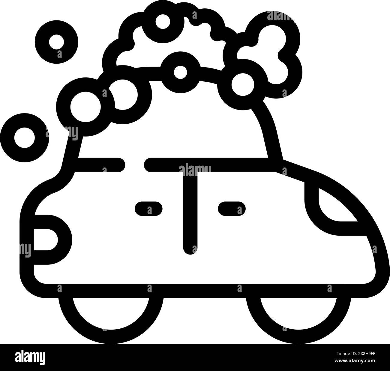 Car wash icon illustration with vehicle cleaning and maintenance ...