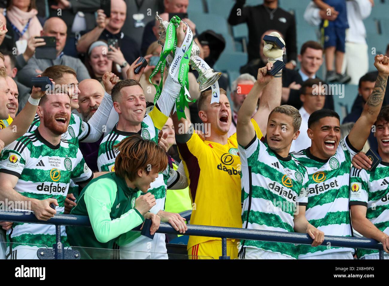 Glasgow, UK. 25th May, 2024. Celtic win the Scottish Cup, at Hampden ...