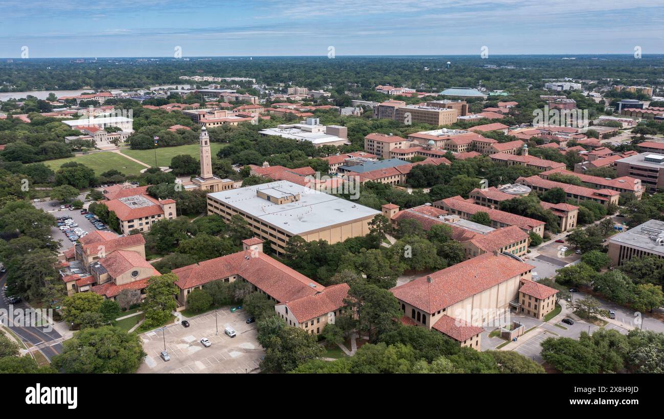 Baton Rouge, Louisiana, USA - April 21, 2024: Afternoon sun shines on ...