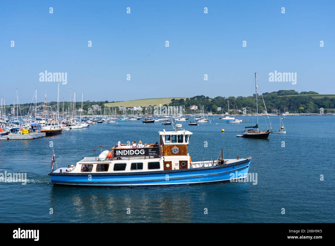 The Queen of Falmouth ferry leaving for St Mawes with passengers at ...