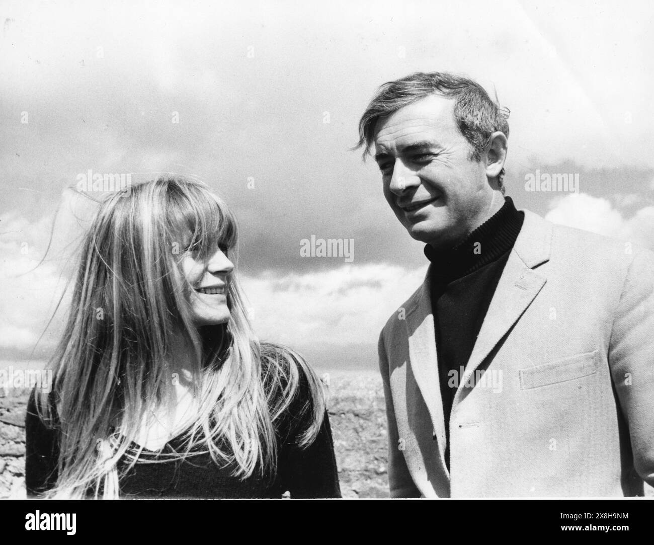 French actress FRANCOISE DORLEAC and WILLIAM FRANKLYN in a scene from ...