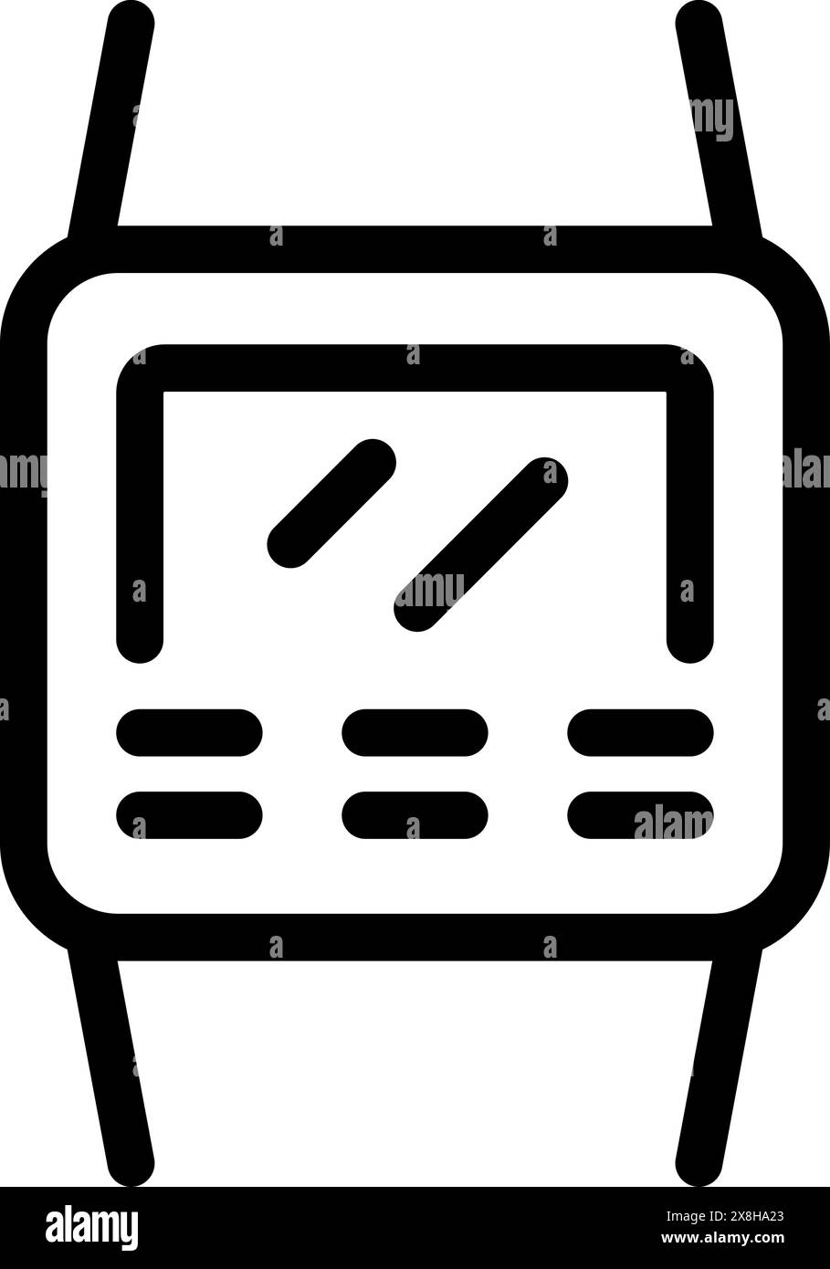 Simple vector design of a metro icon, isolated on a white background ...