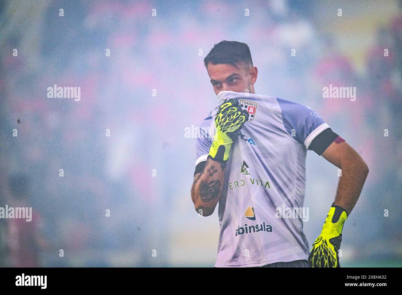 Sassari, Italy. 25th May, 2024. Andrea Zaccagno of Sef Torres Calcio ...