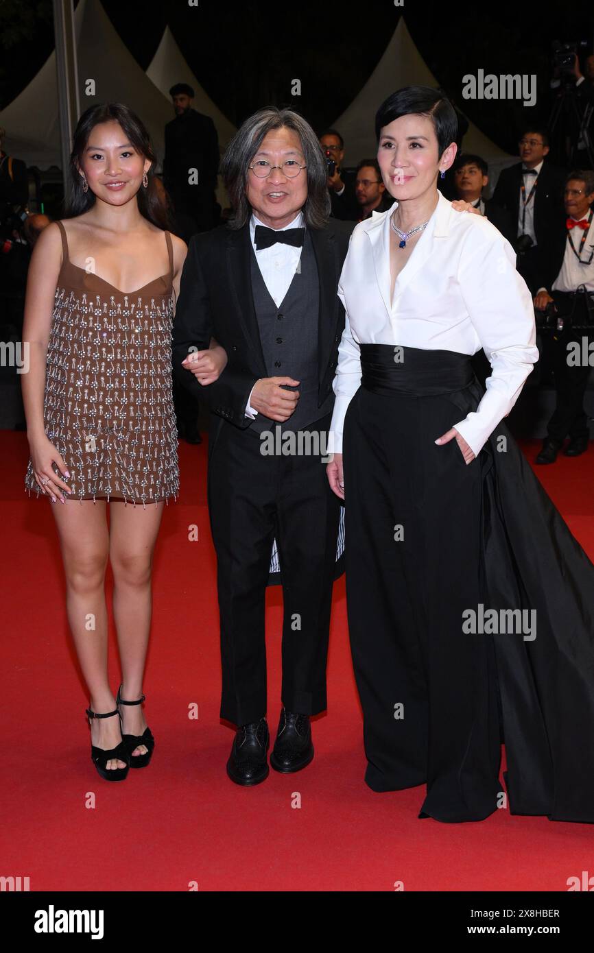 Sandra Ng, Peter Chan Ho-sun, Jilian Chan 77th Cannes Film Festival Red Carpet of the movie -She ...