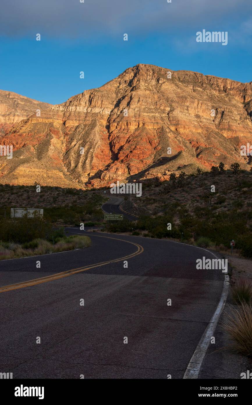 The road through the Virgin River Gorge into St. George, UT, is a ...