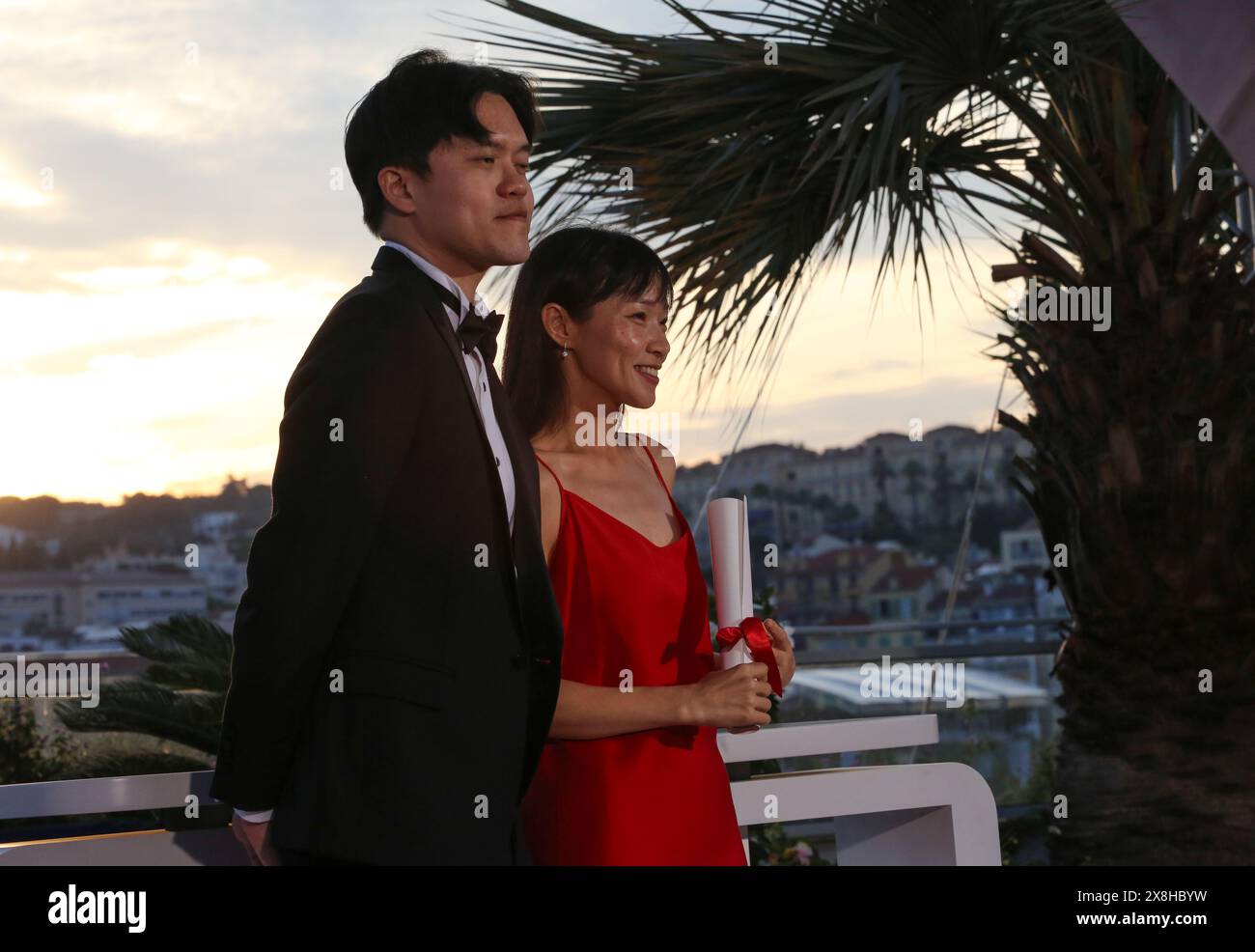 Cannes, France. 25th May, 2024. Chiang Wei Liang and You Qiao Yin, winners of the Special ...