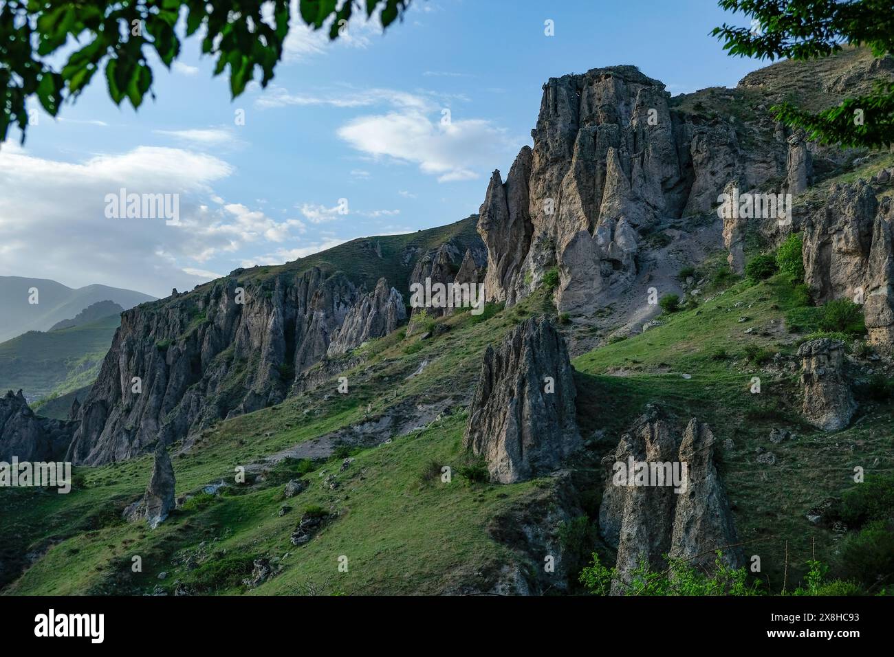 Goris, Armenia - May 3, 2024: Medieval cave dwellings in Old Goris ...